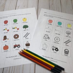 Apples Activities for Speech Therapy + Free Printable | Speak. Play. Love.