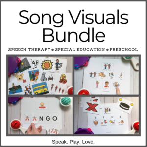 Interactive Songs for Speech Therapy + Free Printable | Speak. Play. Love.
