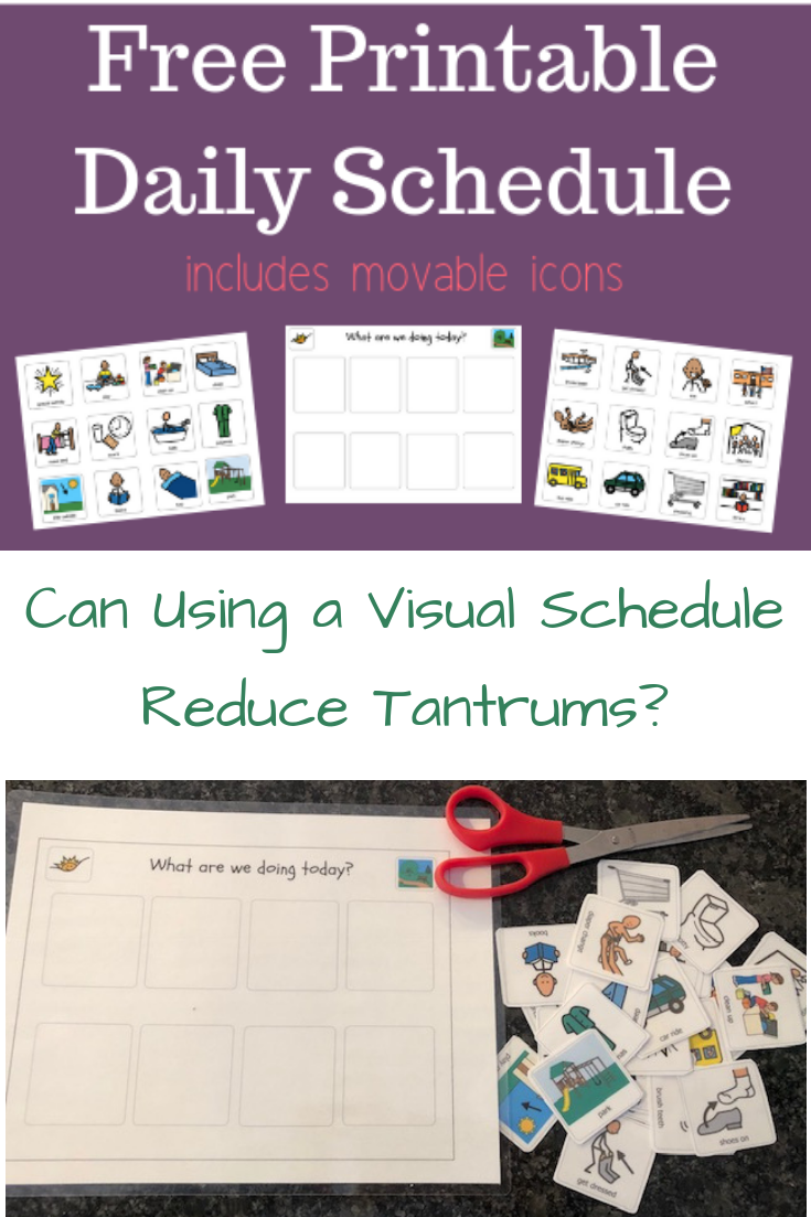 Toddler Visual Schedule with Movable Icons (Free Printable!) - Speak ...