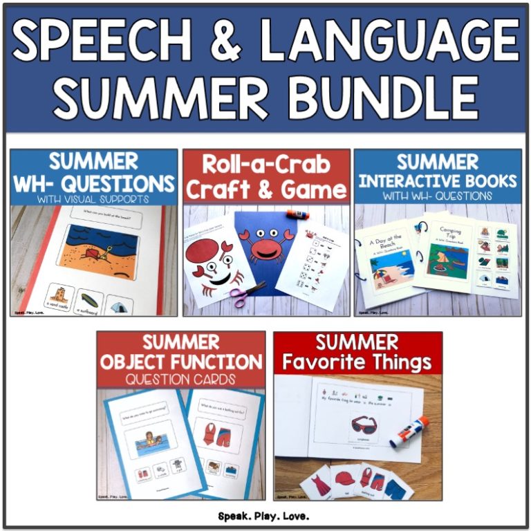 Summer Speech Therapy Activities - Plus a Free Download - Speak. Play ...