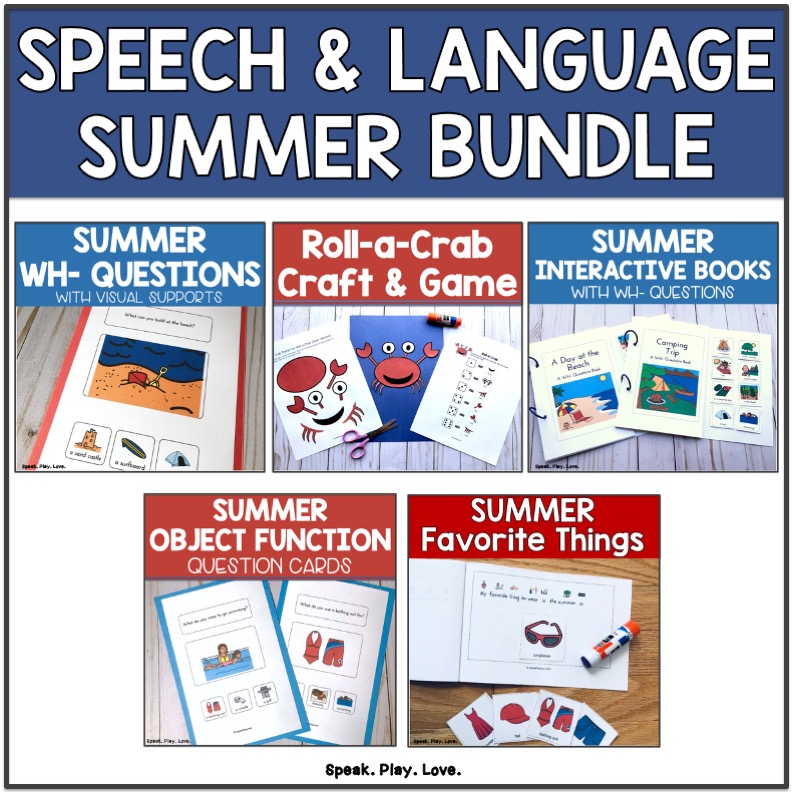 Summer Speech Therapy Activities - Plus a Free Download - Speak. Play ...