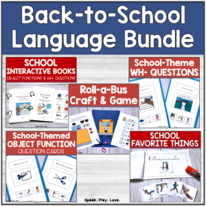 Back to School Speech Therapy Activities - Plus a Free Activity - Speak ...