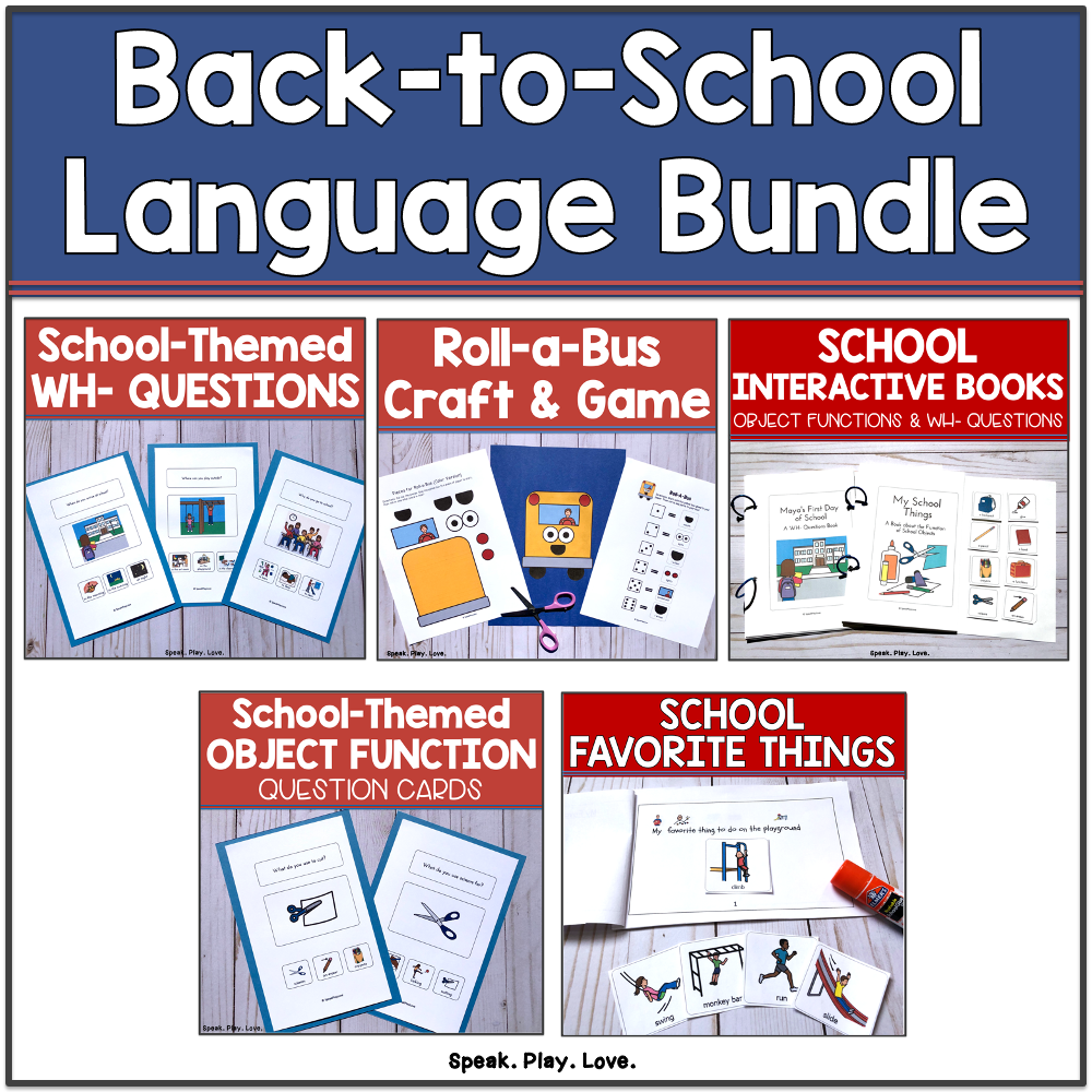 Back to School Speech Therapy Activities - Plus a Free Activity - Speak ...