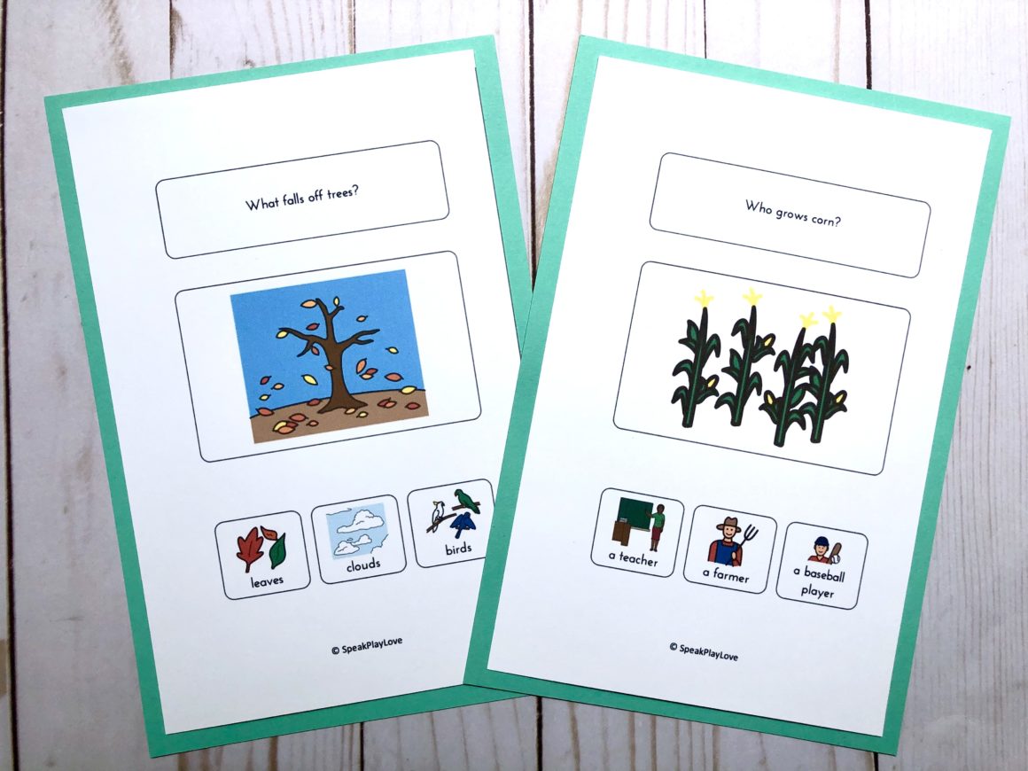 Fall Speech Therapy Activities - Plus a Free Download - Speak. Play. Love.