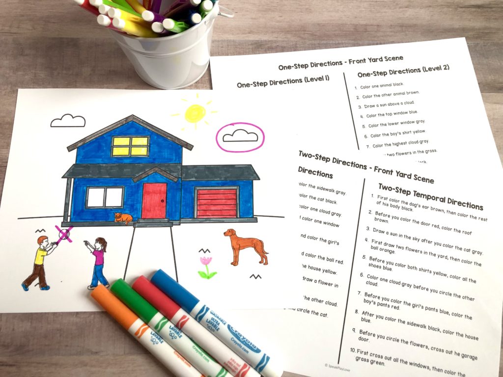 Following Directions Speech Therapy Activities - Plus a Free Download ...