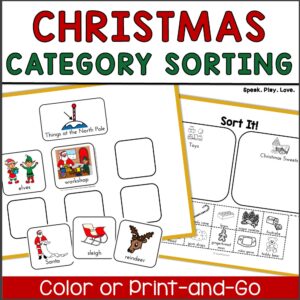 Christmas Speech Therapy Activities - Speak. Play. Love.