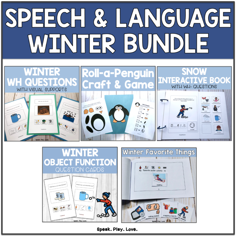 Winter Speech Therapy Activities and Ideas - Speak. Play. Love.