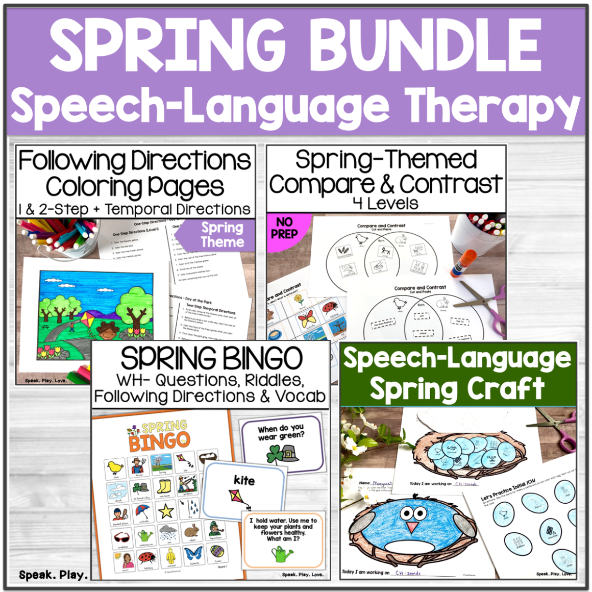 Spring Books for Speech Therapy - Speak. Play. Love.