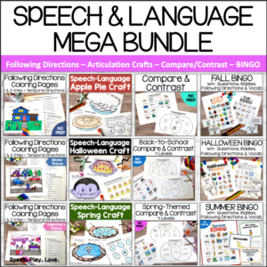 Back-to-School Speech-Language Activities for Elementary Students ...