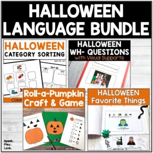 Halloween Speech Therapy Activities and Crafts - Speak. Play. Love