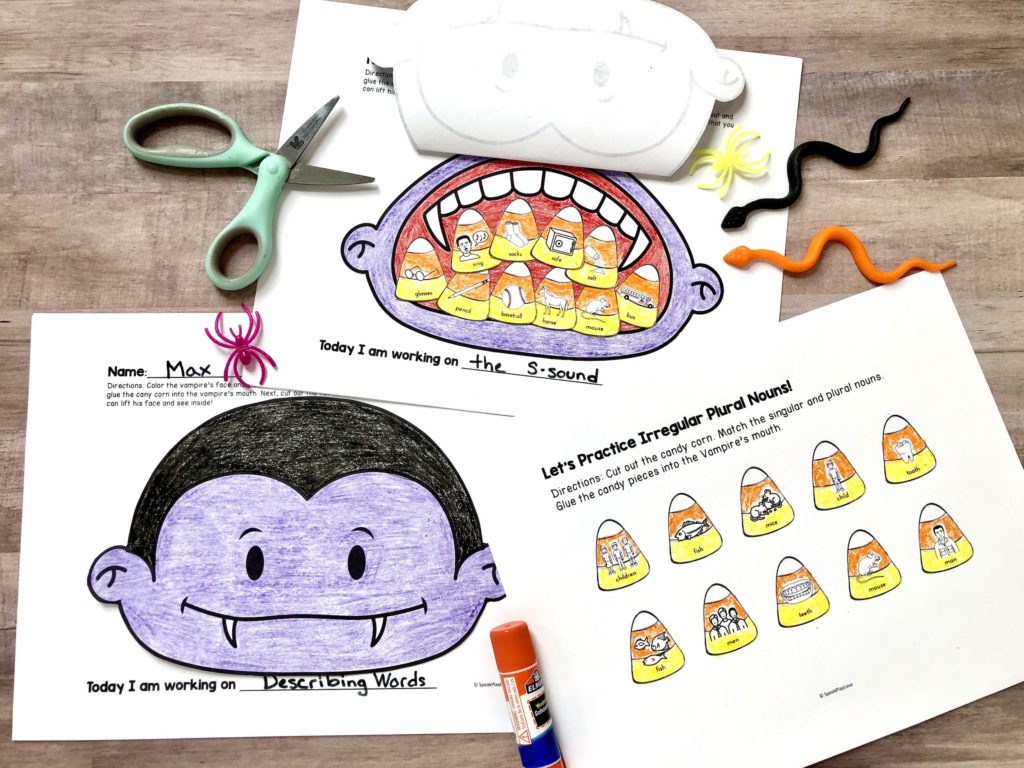 Halloween Speech Therapy Activities and Crafts - Speak. Play. Love