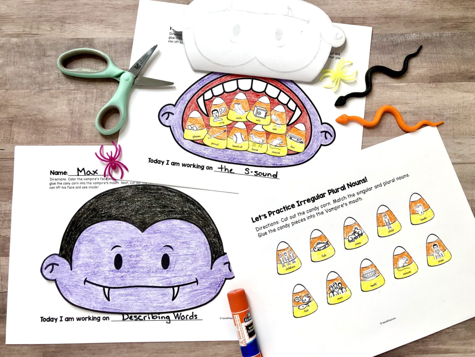 Halloween Speech Therapy Activities and Crafts - Speak. Play. Love