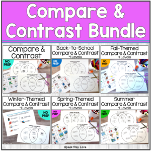 Compare and Contrast Speech Therapy Activity - Free Download - Speak ...