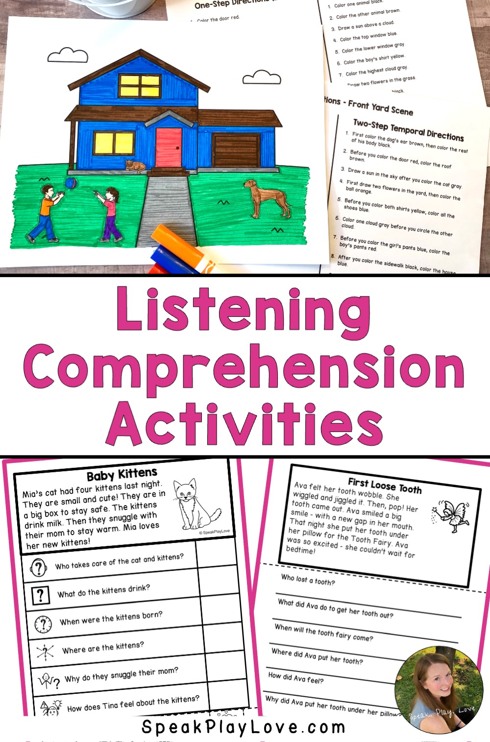 Listening Comprehension Activities for Speech Therapy - Speak. Play. Love