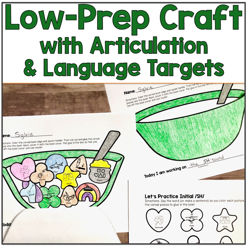 St. Patrick's Day Speech Therapy Activity - Speak. Play. Love