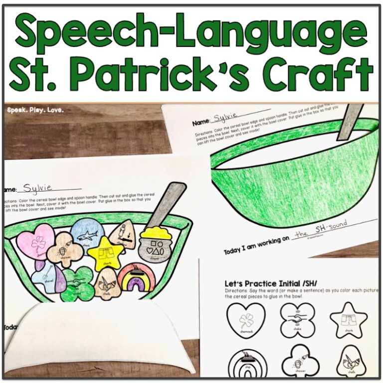St. Patrick's Day Speech Therapy Activity - Speak. Play. Love