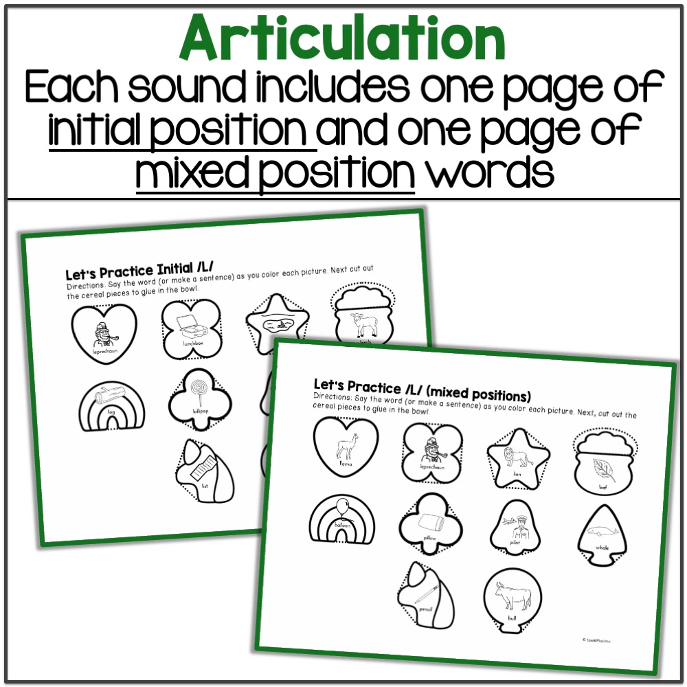 St. Patrick's Day Speech Therapy Activity - Speak. Play. Love