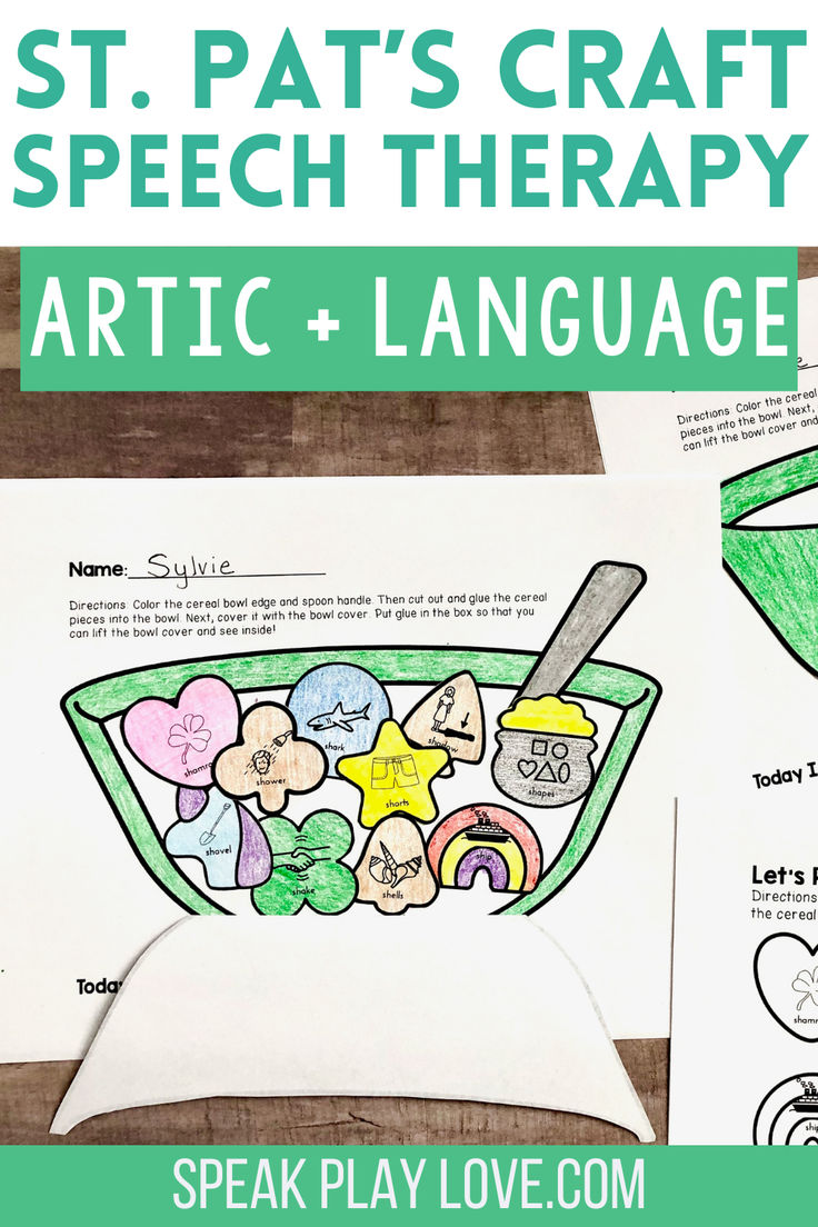 St. Patrick's Day Speech Therapy Activity - Speak. Play. Love